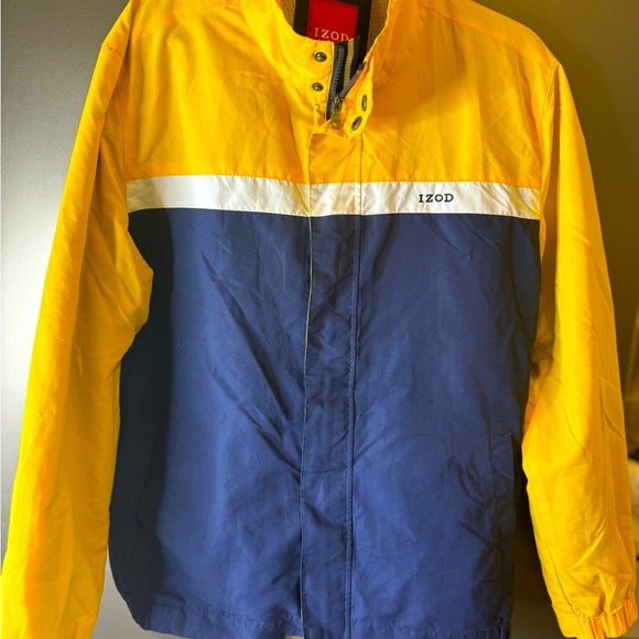 Jackets & Coats | Mens Large Yellow Blue Izod Jacket | Poshmark